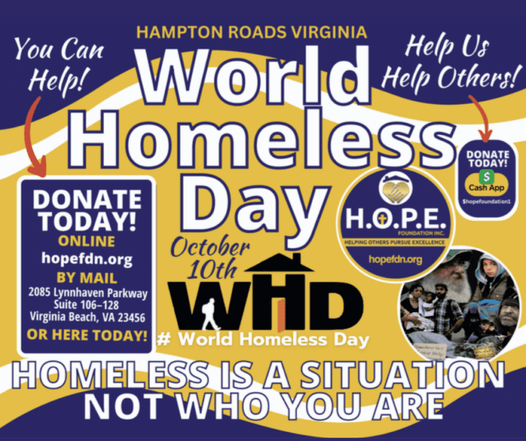 World Homeless Day Telethon October 10, 2022 - H.O.P.E Foundation, Inc.
