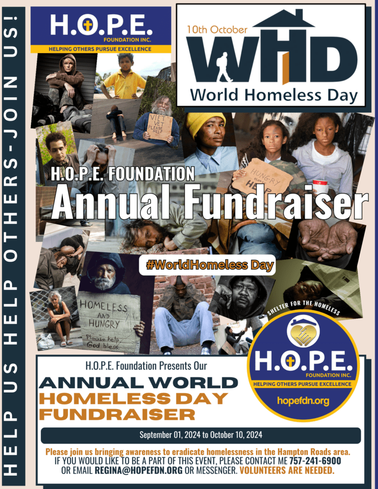 2024 World Homeless Day Fundraiser - H.O.P.E Foundation, Inc.